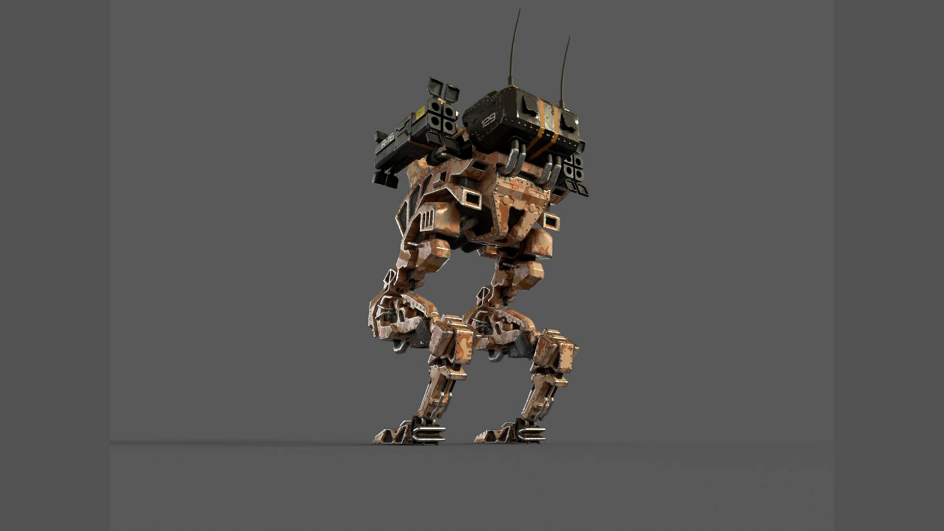 3D Walking Tank - Low-poly Game-ready 3D Model - TurboSquid 2002171