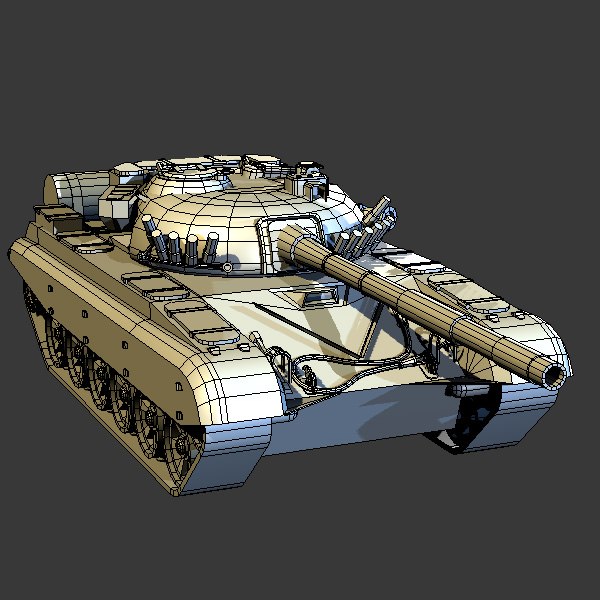 3d model of t-72 tank