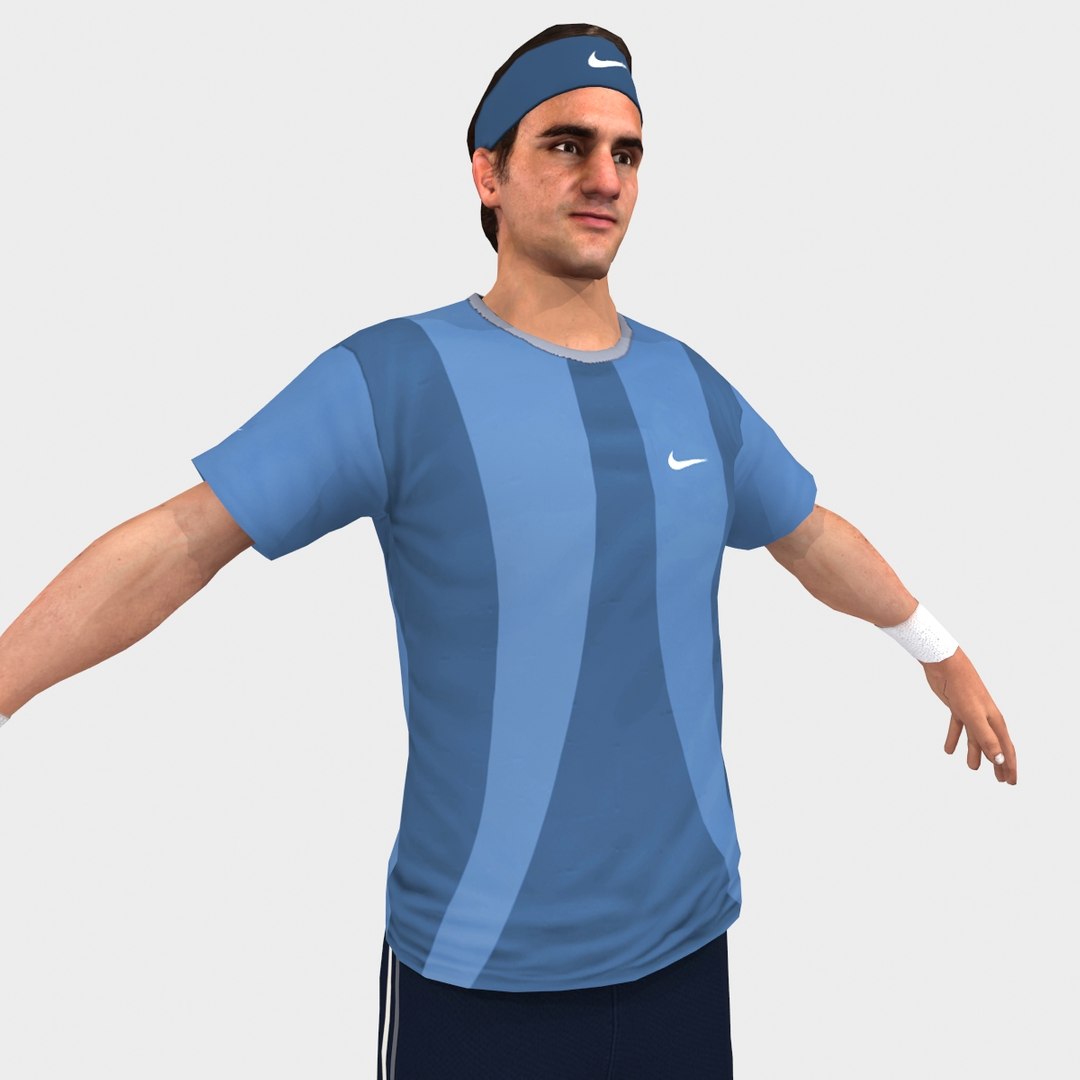 Roger Federer Rigged 3d Max