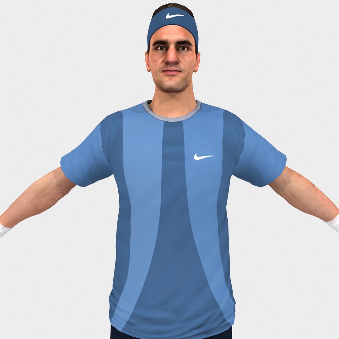 Roger Federer Rigged 3d Max