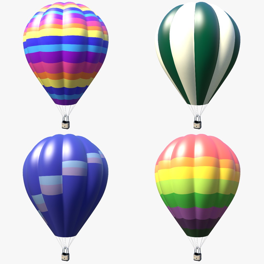 Hot Air Balloon 3d Obj