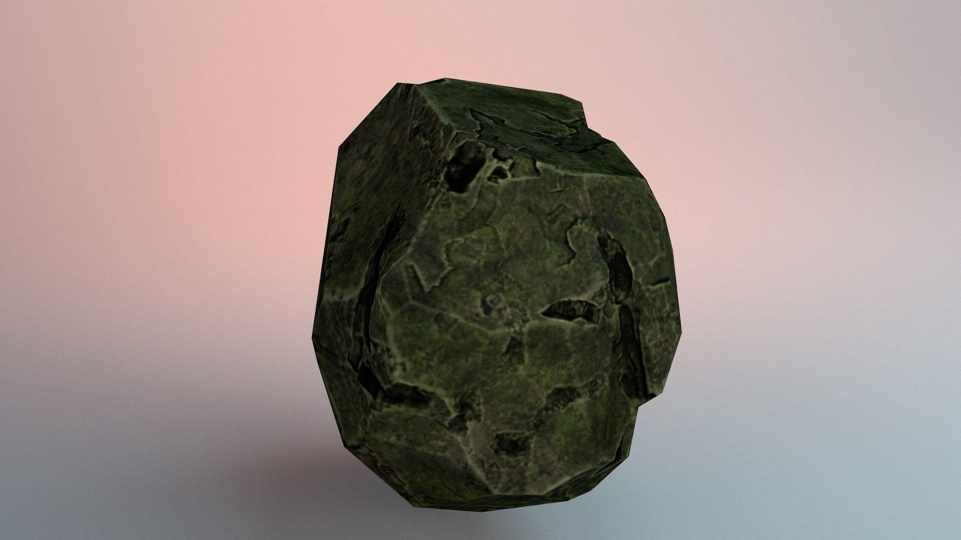 3D Green Algae Rocks Low-poly 3D Model - TurboSquid 1818487