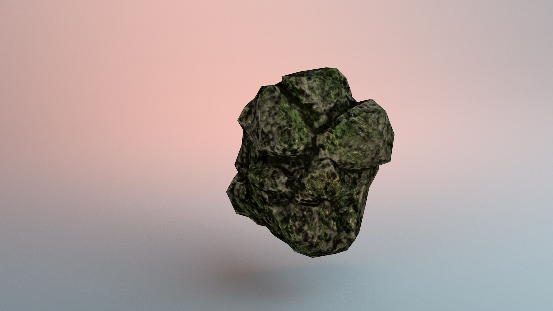 3D Green Algae Rocks Low-poly 3D Model - TurboSquid 1818487