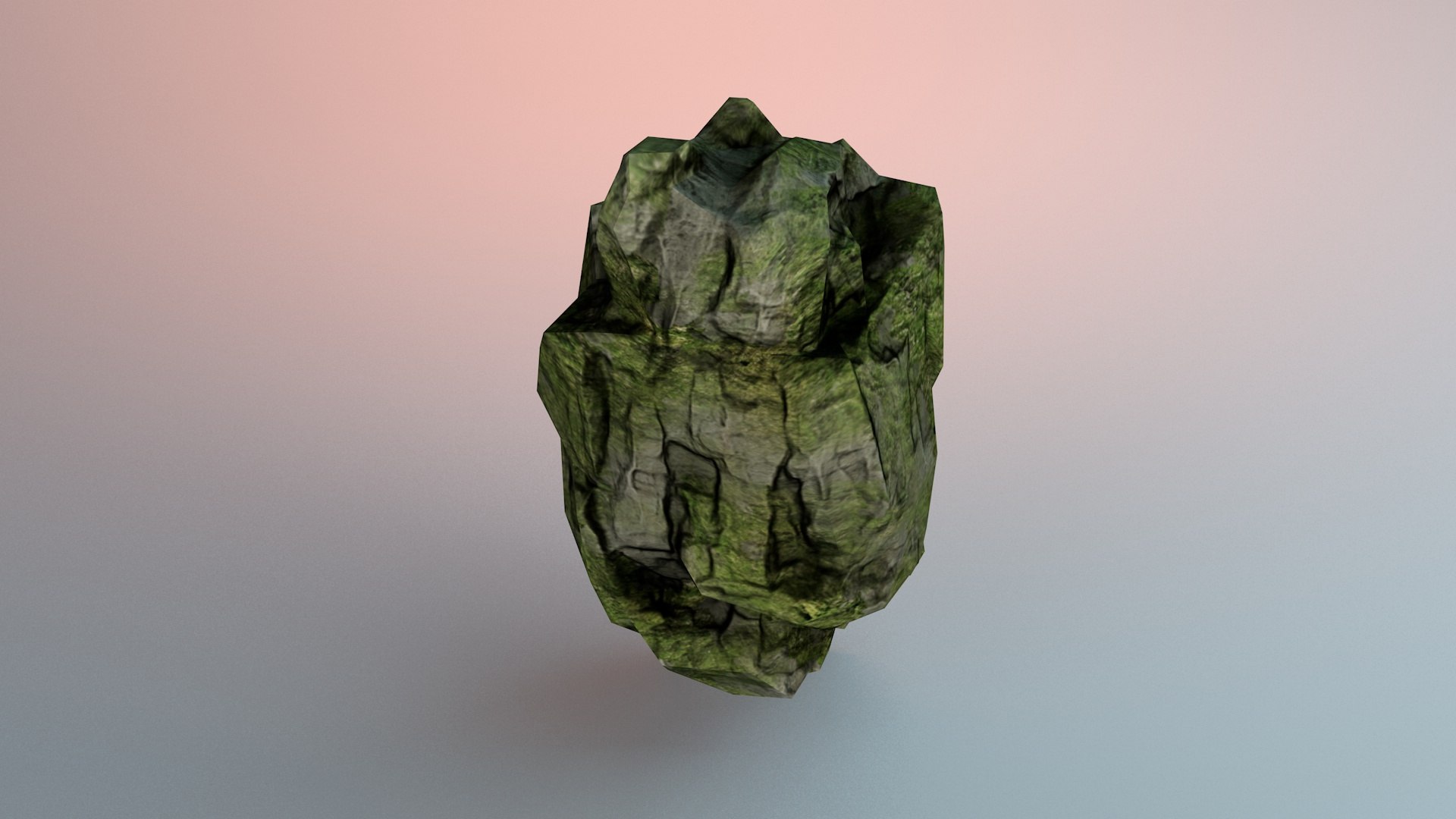 3D Green Algae Rocks Low-poly 3D Model - TurboSquid 1818487