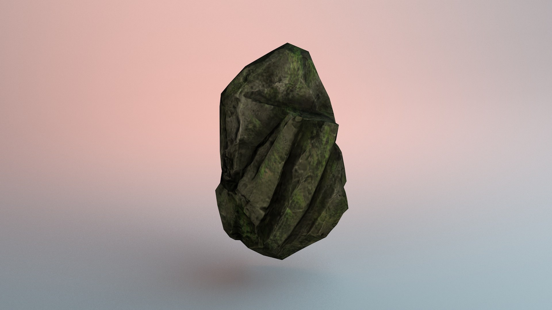 3D Green Algae Rocks Low-poly 3D Model - TurboSquid 1818487