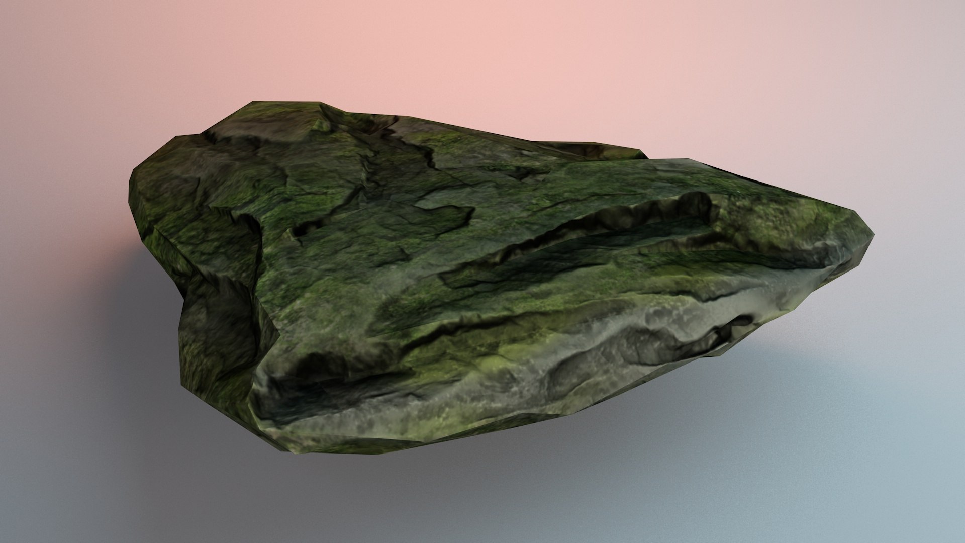3D Green Algae Rocks Low-poly 3D Model - TurboSquid 1818487