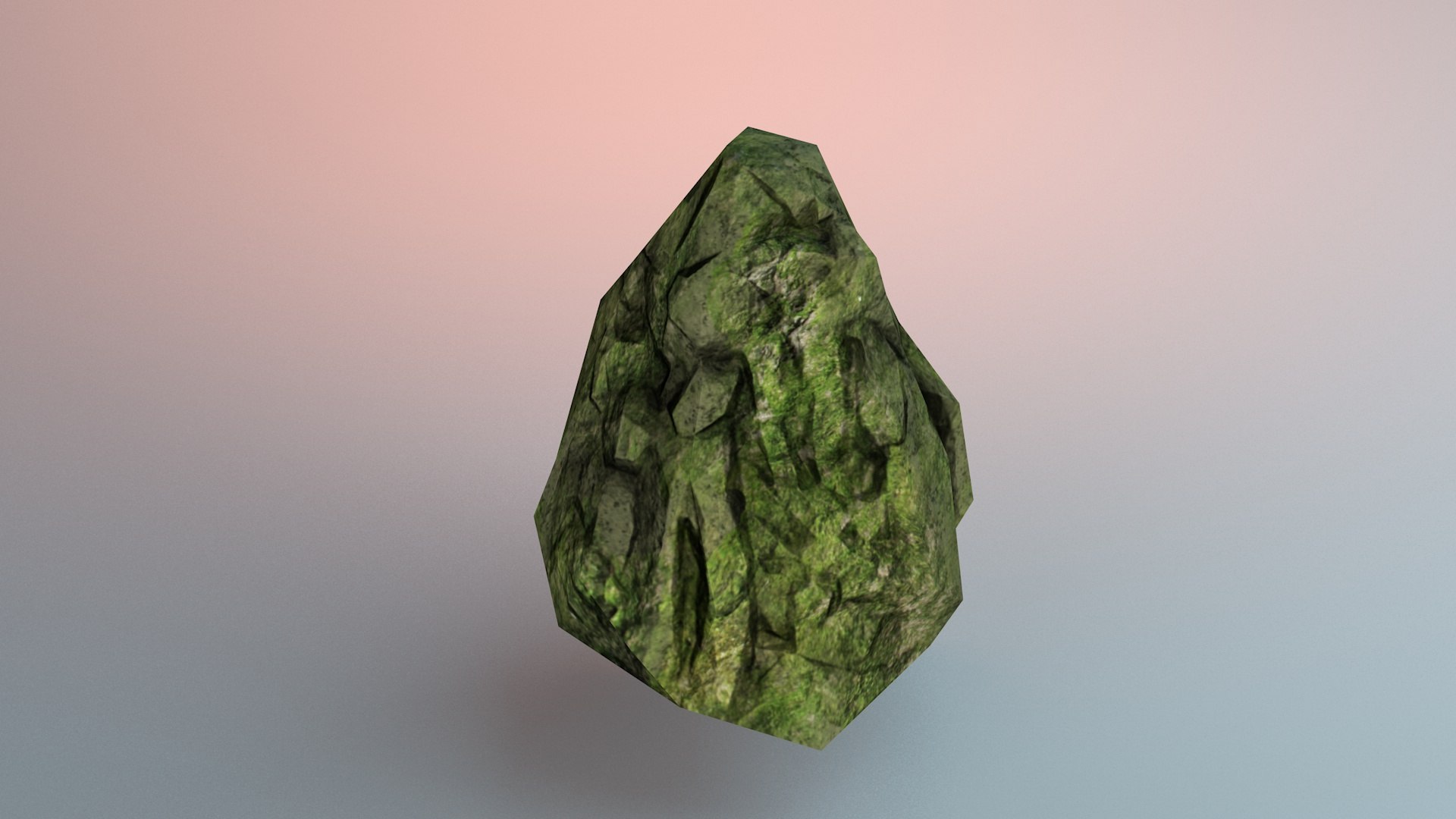3D Green Algae Rocks Low-poly 3D Model - TurboSquid 1818487