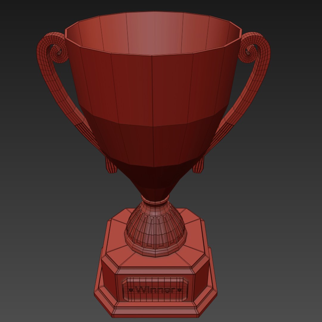 3d Golden Trophy