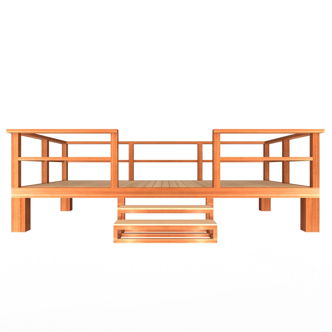 Terrace Wood 3D Model - TurboSquid 2005678