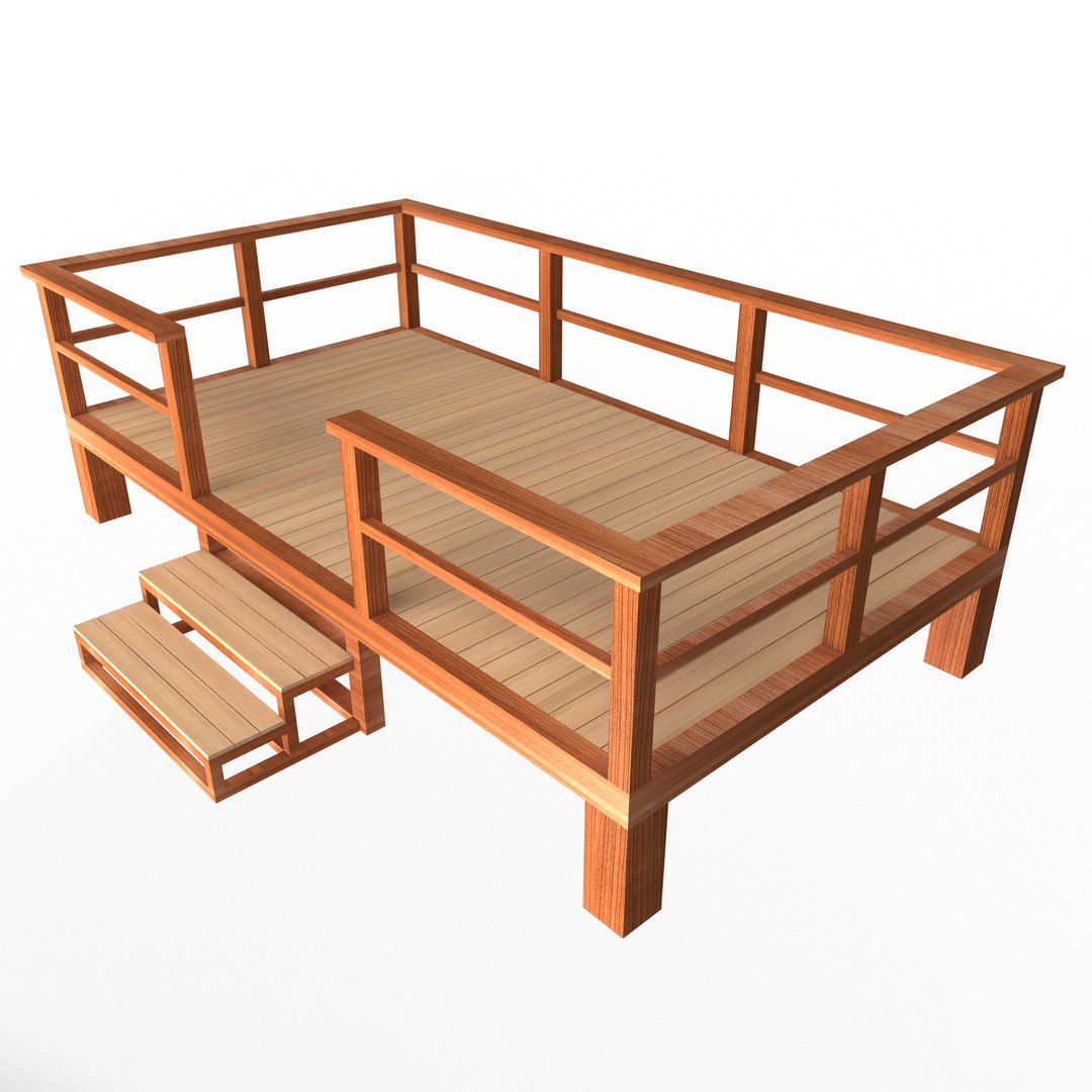 Terrace Wood 3D Model - TurboSquid 2005678