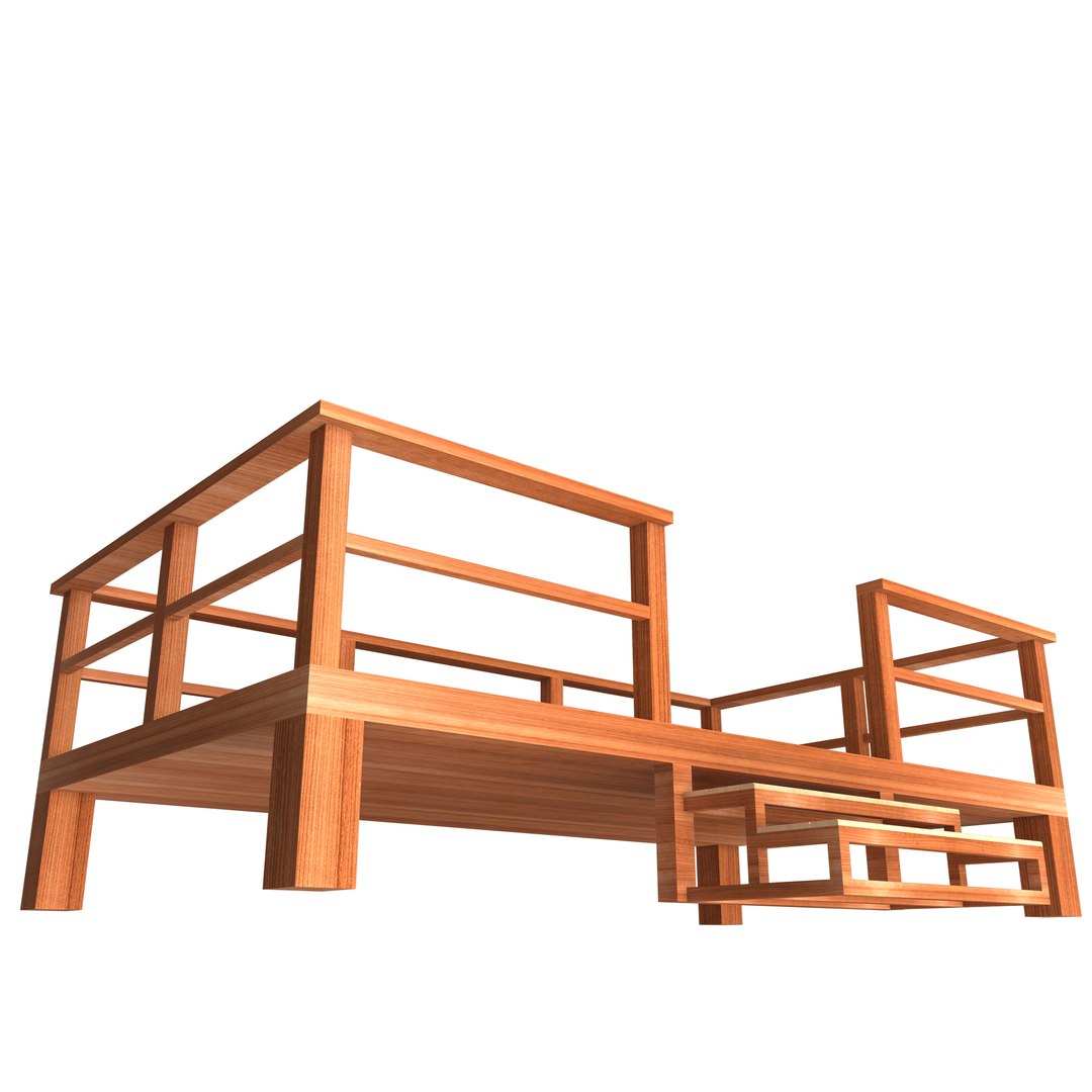 Terrace Wood 3D Model - TurboSquid 2005678