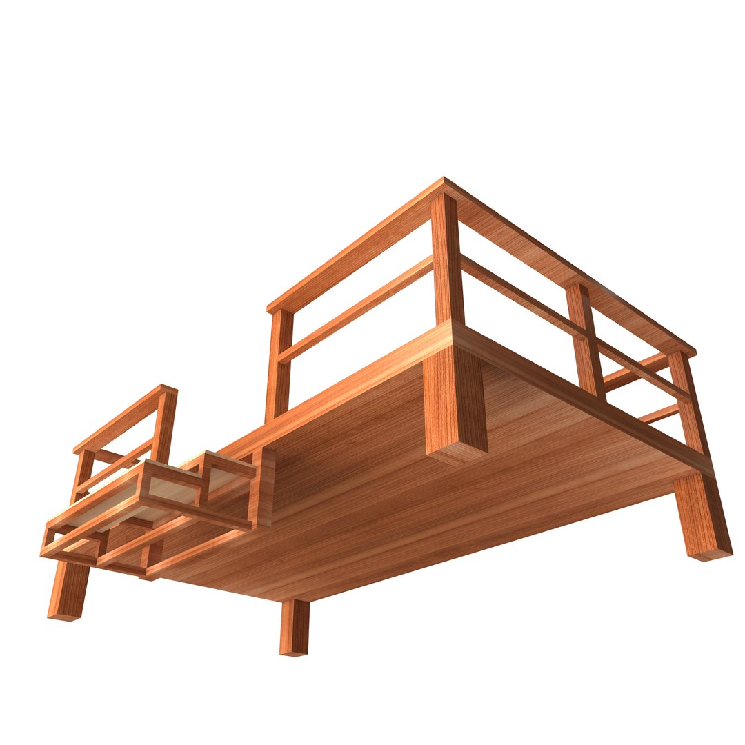 Terrace Wood 3D Model - TurboSquid 2005678