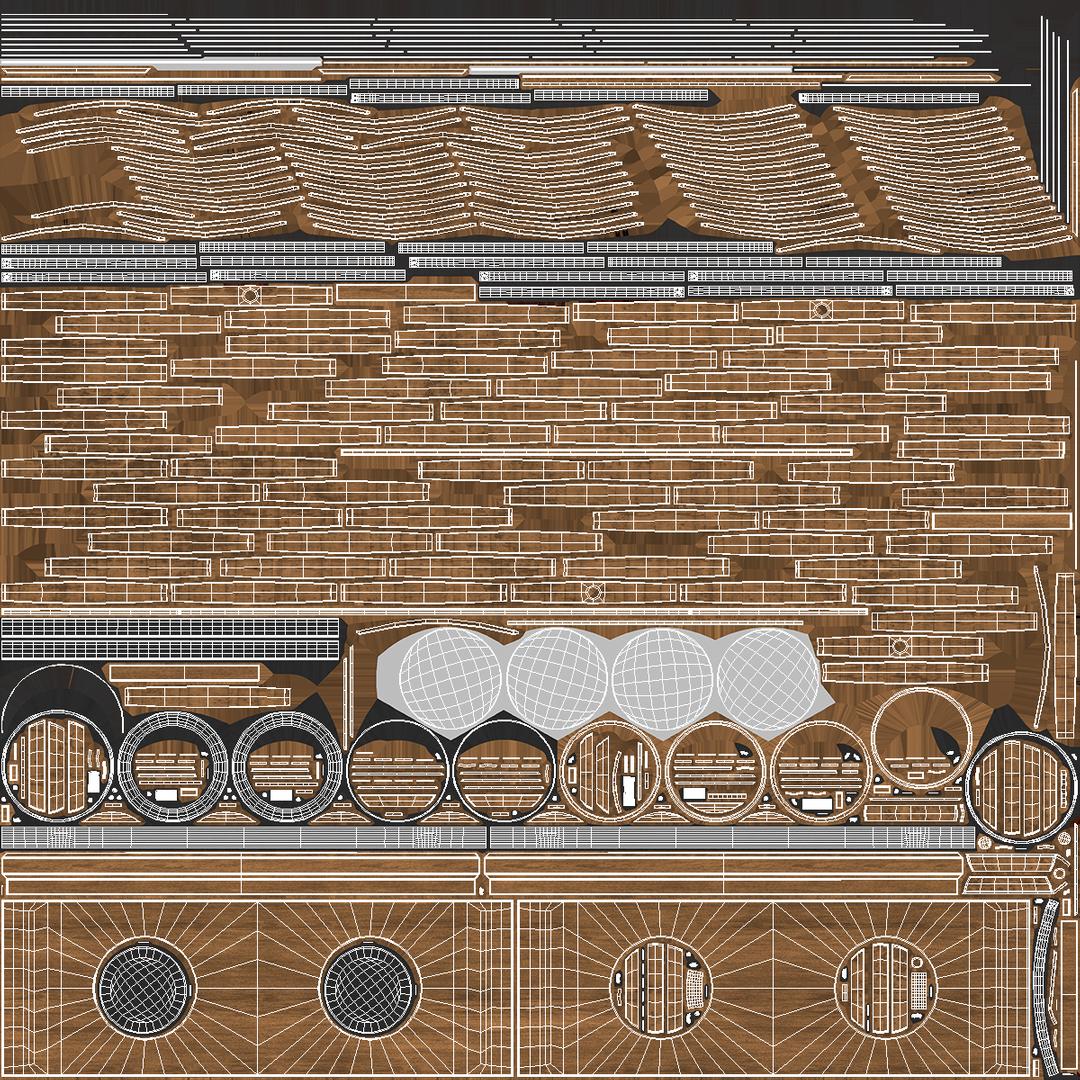 modèle 3D de Table de bar avec tonneau de whisky et verres - TurboSquid ...