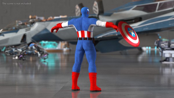 Maya용으로 제작된 Marvel Cartoon Captain America 3D 모델 - TurboSquid 2080909