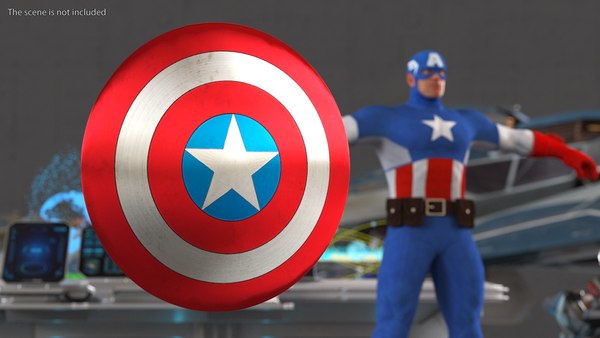Maya용으로 제작된 Marvel Cartoon Captain America 3D 모델 - TurboSquid 2080909