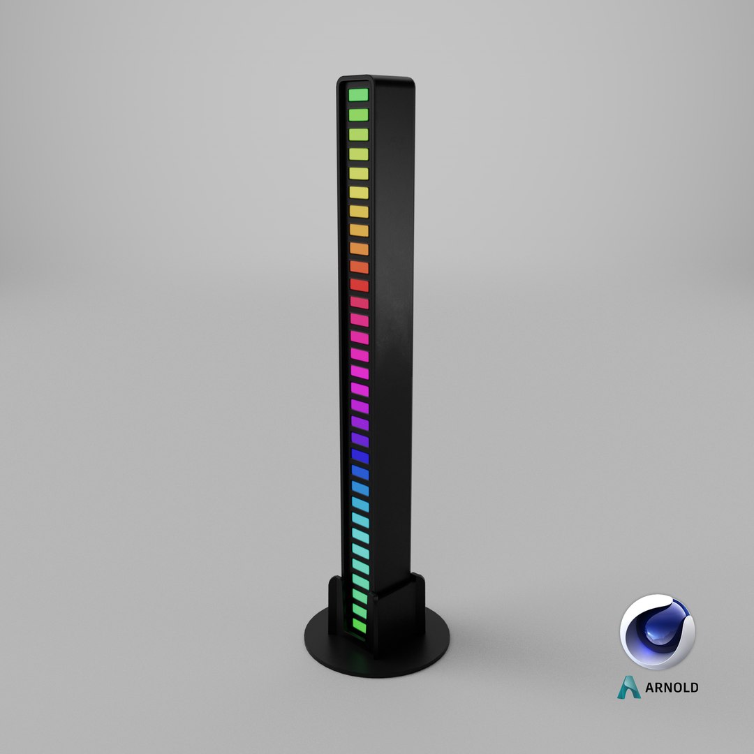 3D Modern Black Lamp Equalizer - TurboSquid 2109723