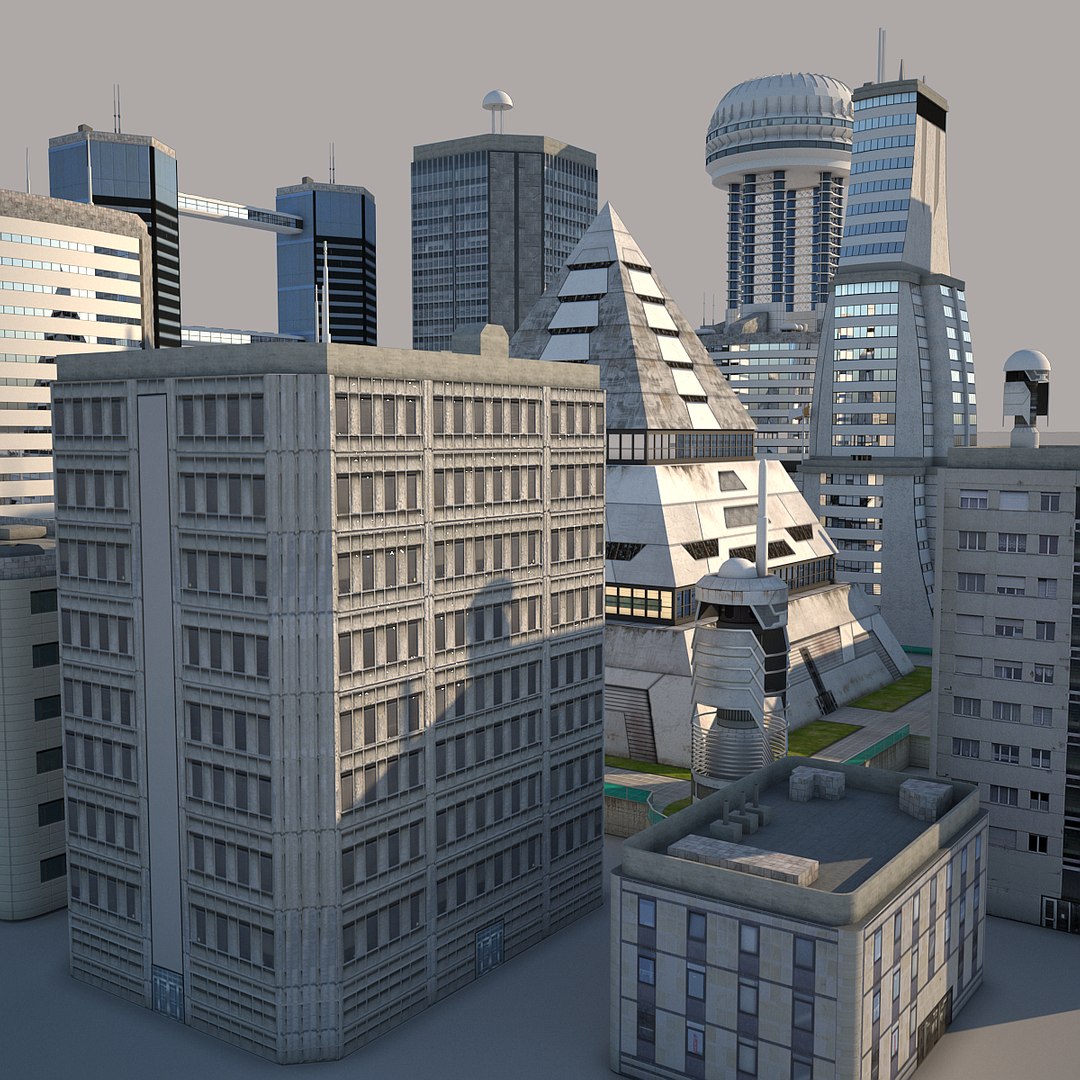 Block City Buildings Model - TurboSquid 1188389