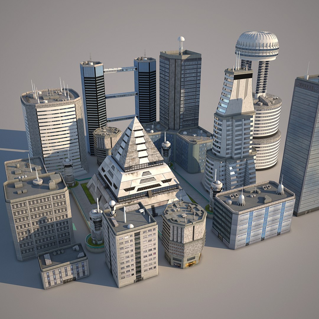 Block City Buildings Model - TurboSquid 1188389