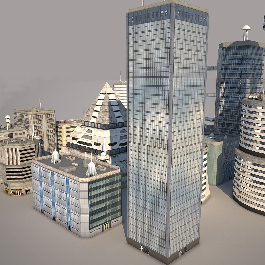 Block City Buildings Model - TurboSquid 1188389