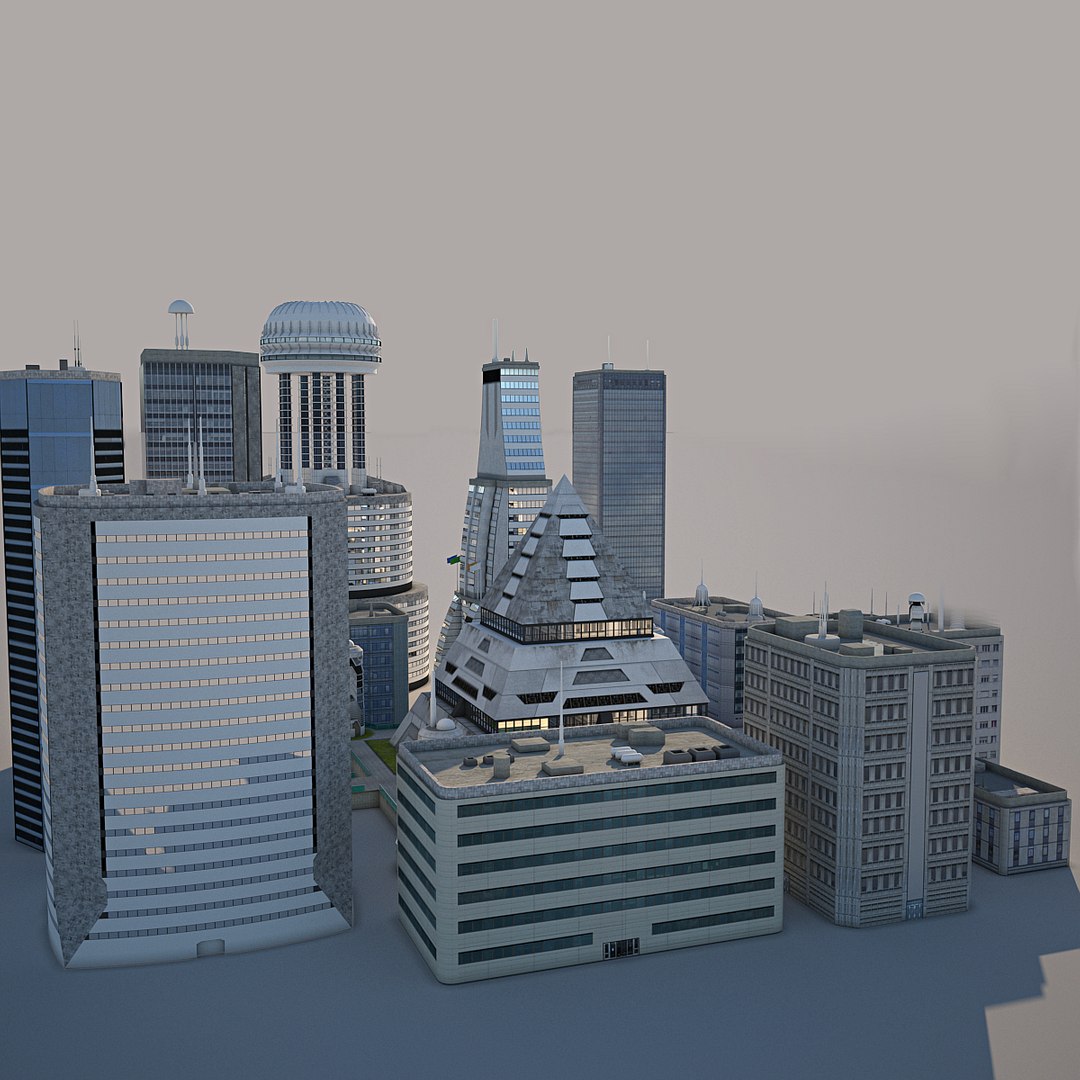 Block City Buildings Model - TurboSquid 1188389