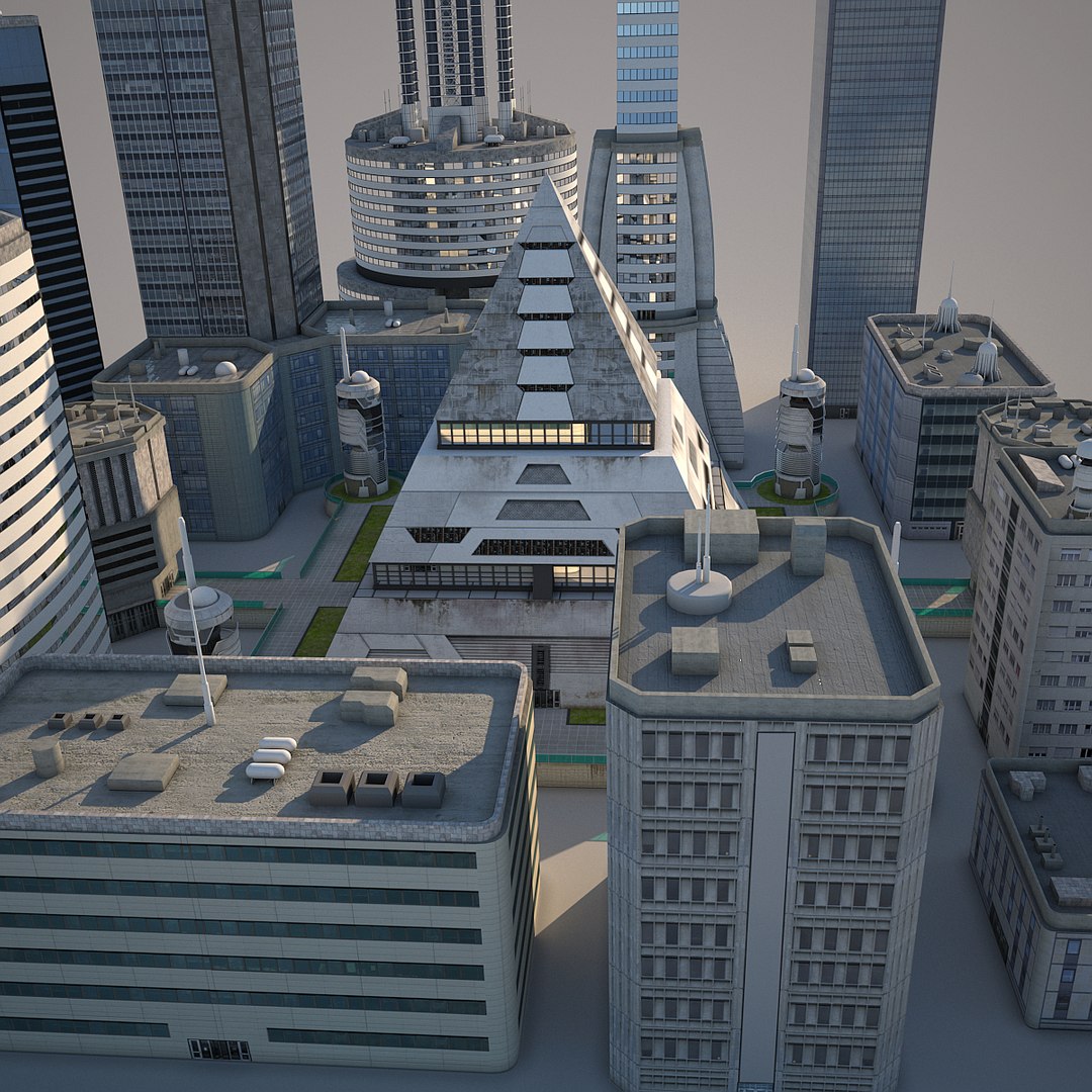 Block City Buildings Model - TurboSquid 1188389