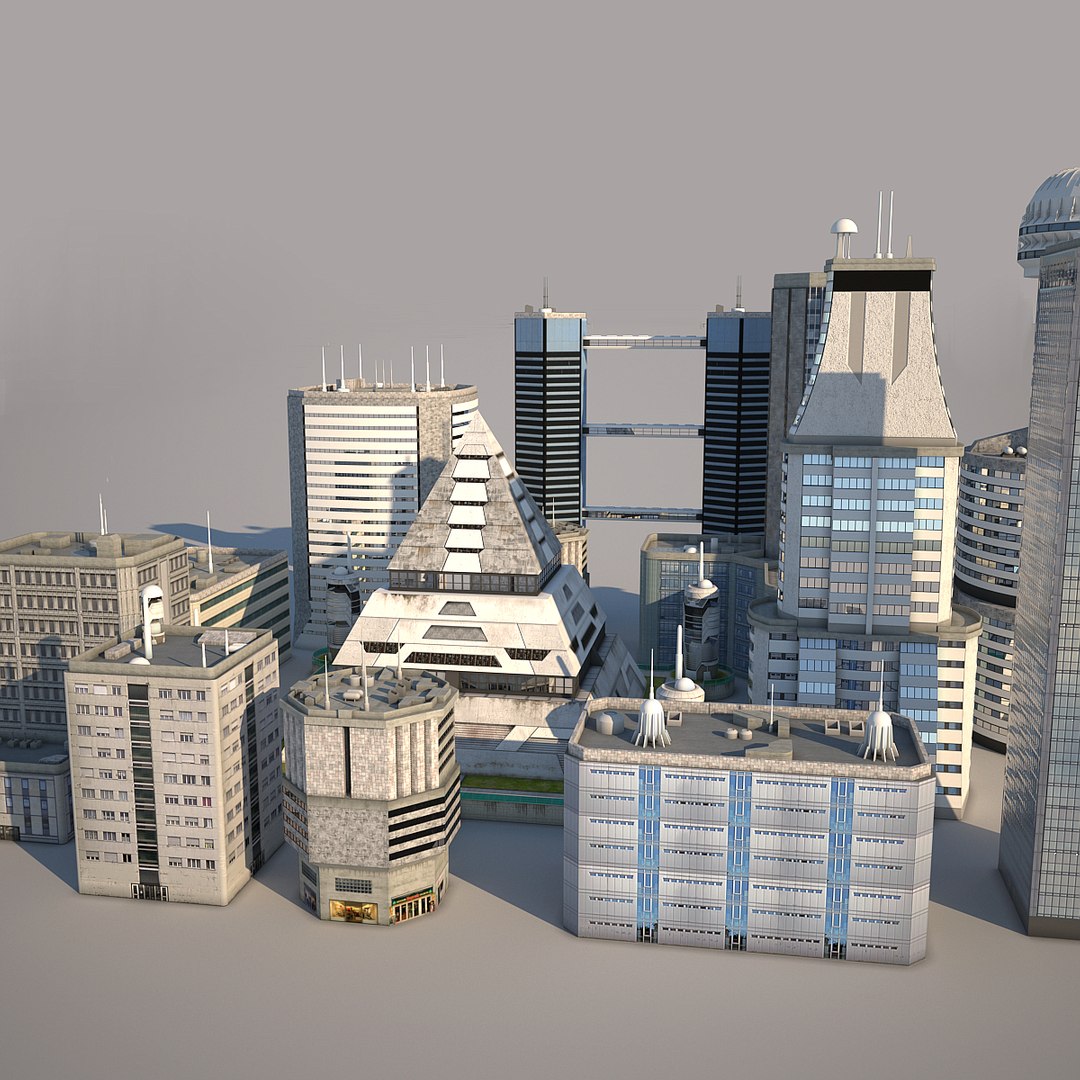 Block City Buildings Model - TurboSquid 1188389