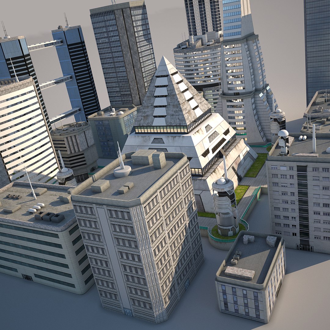 Block City Buildings Model - TurboSquid 1188389