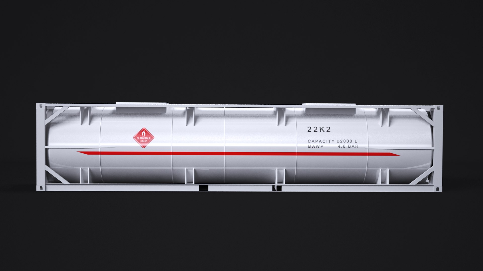 3D Iso 40ft Tank Container - TurboSquid 1549336