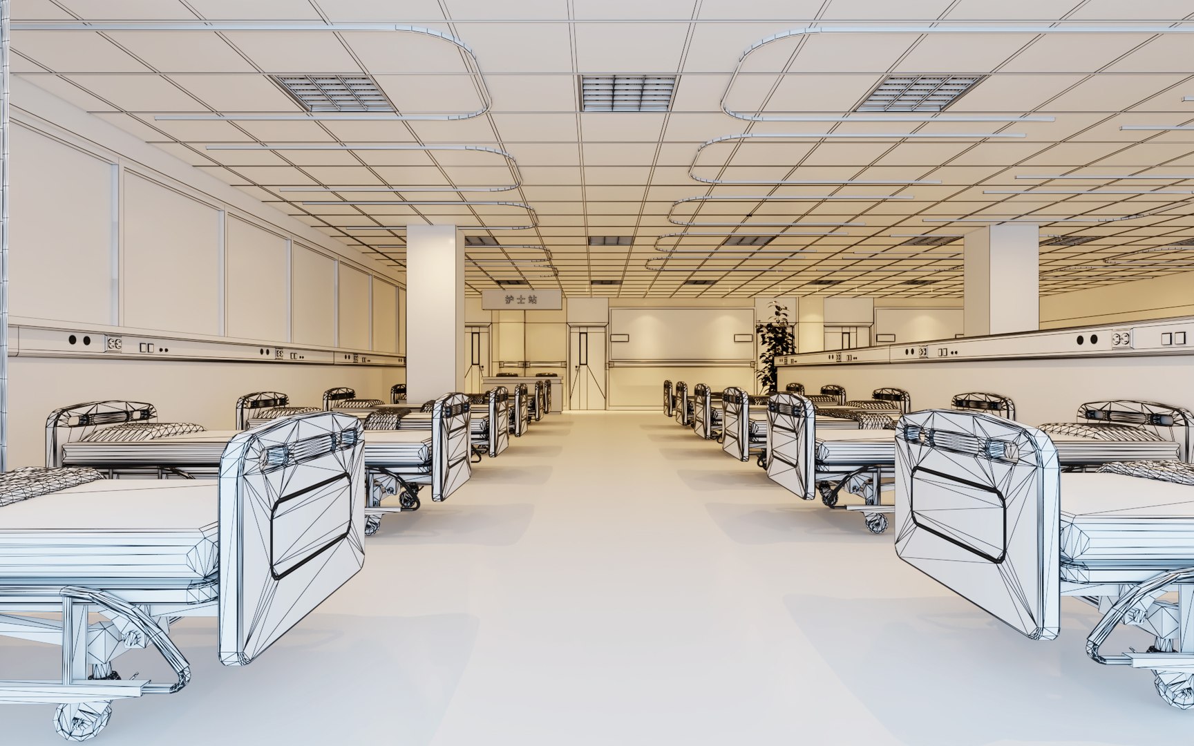 Hospital Ward Model - TurboSquid 2519121