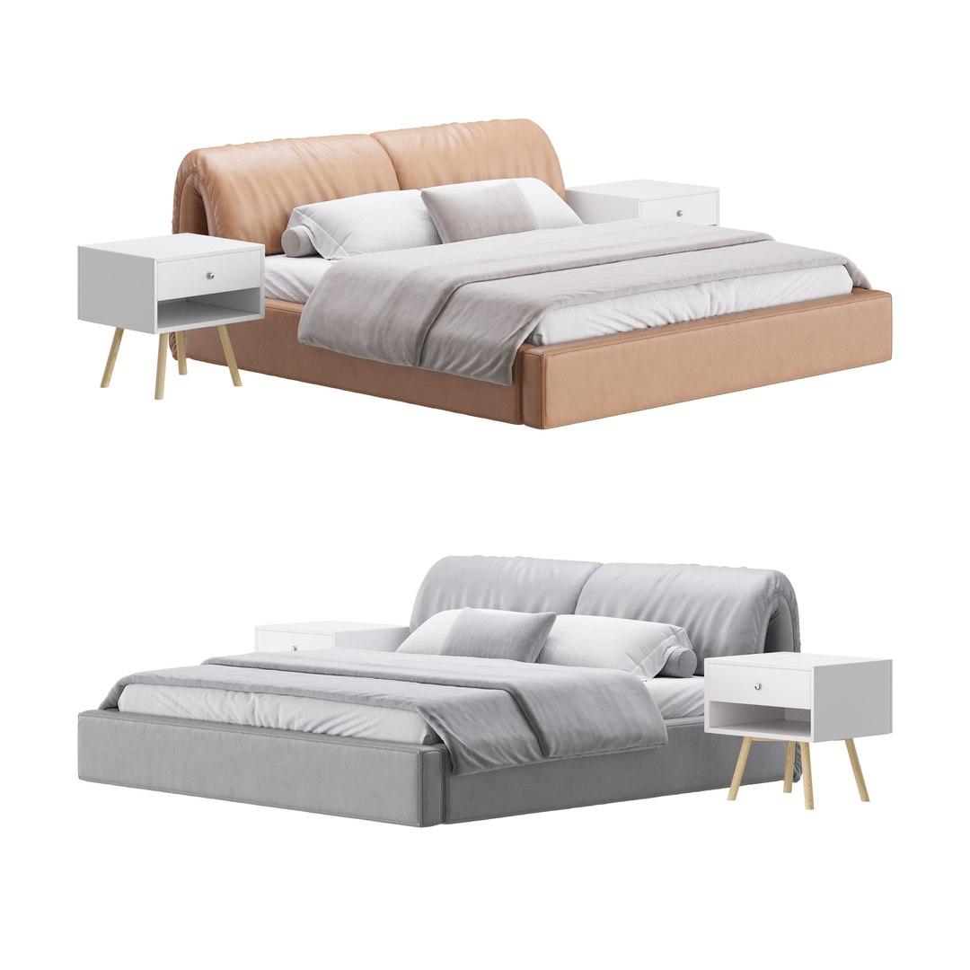 Brown Genuine Bed 3D Model - TurboSquid 2190191