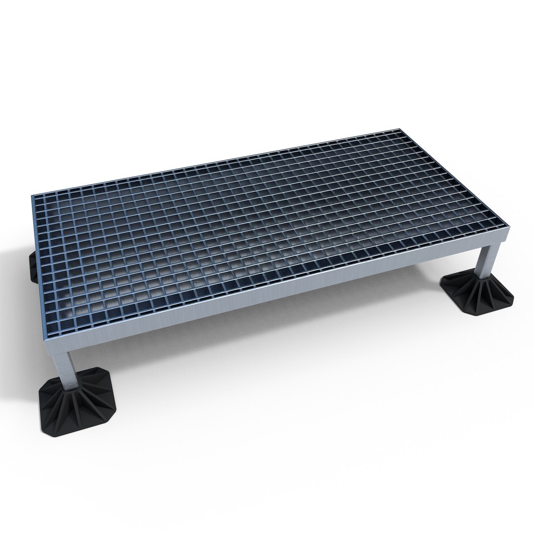 Step Over Workstand Platform Stool PBR Model - TurboSquid 2240540