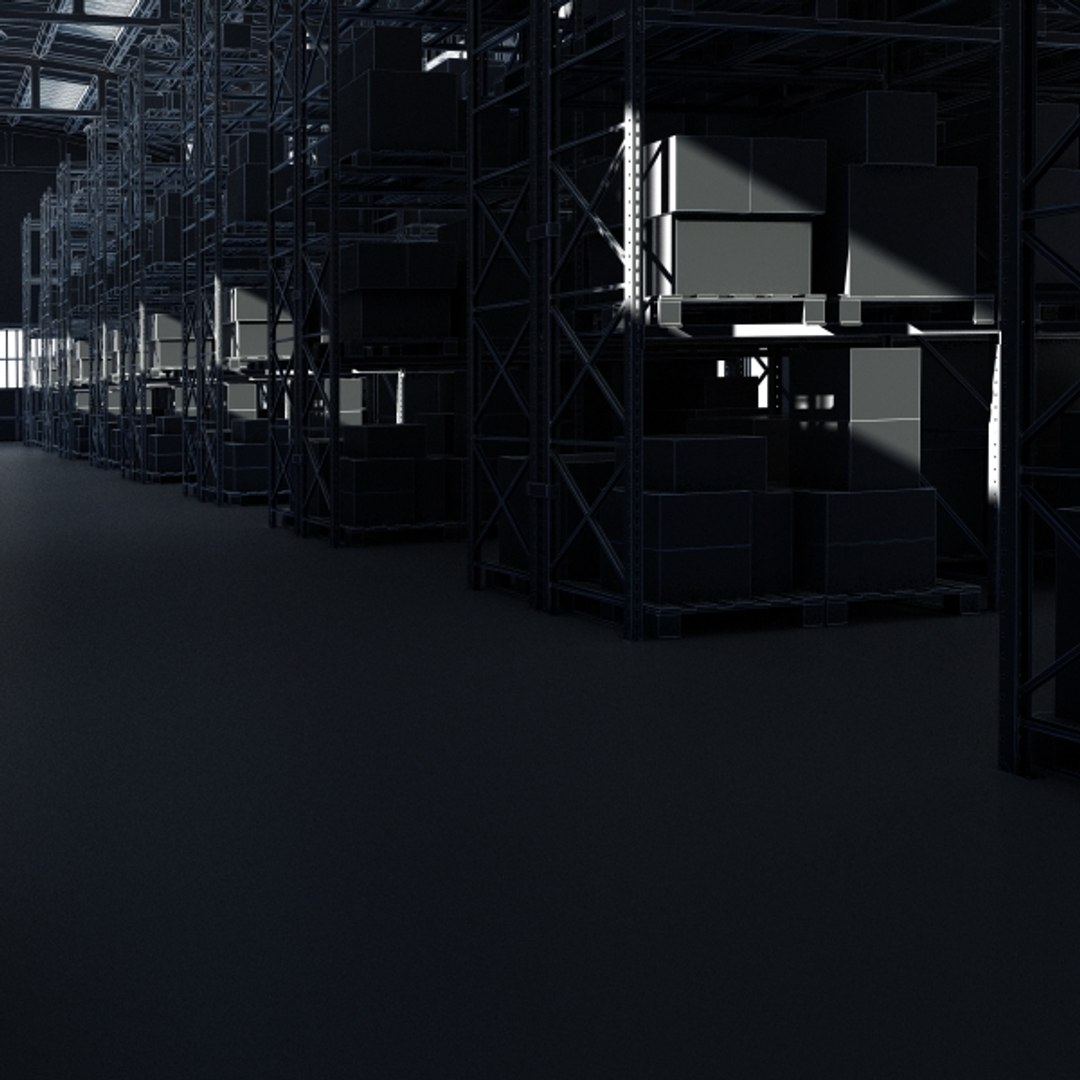 3d Model Warehouse Shelves