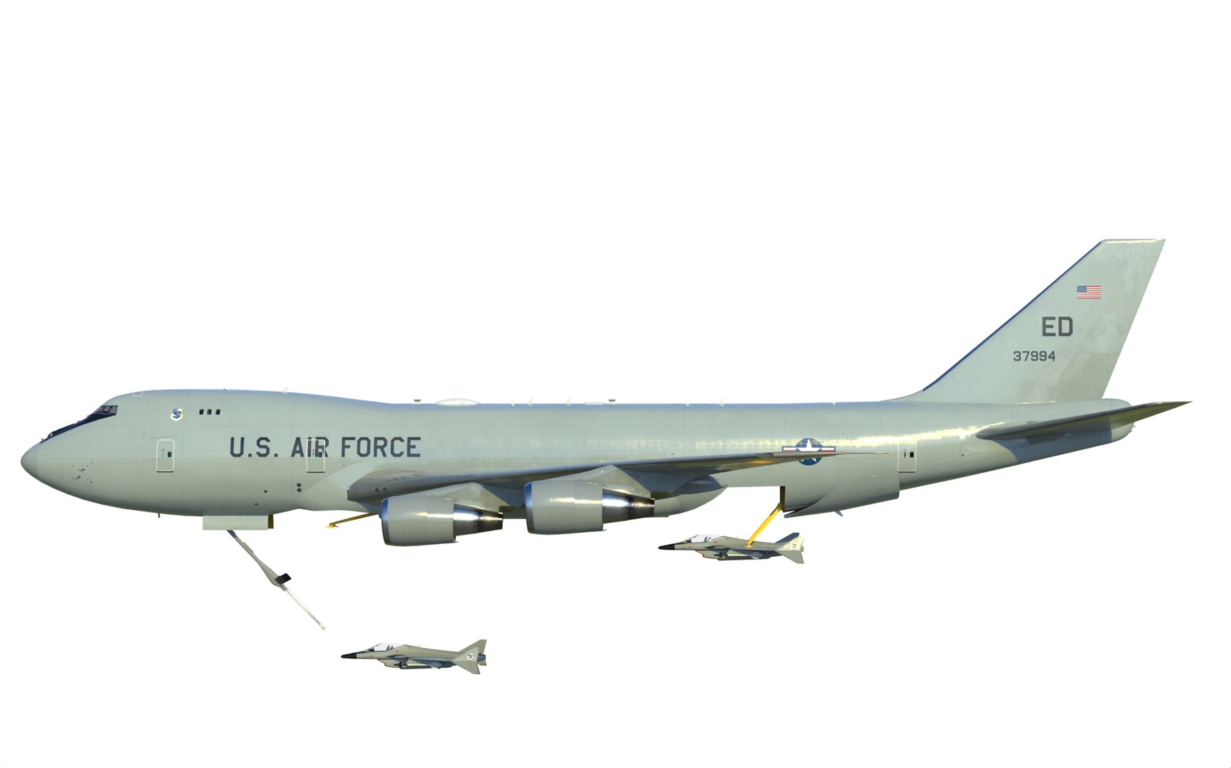 Boeing 747 Airborne Aircraft Carrier 3D Model - TurboSquid 2187183
