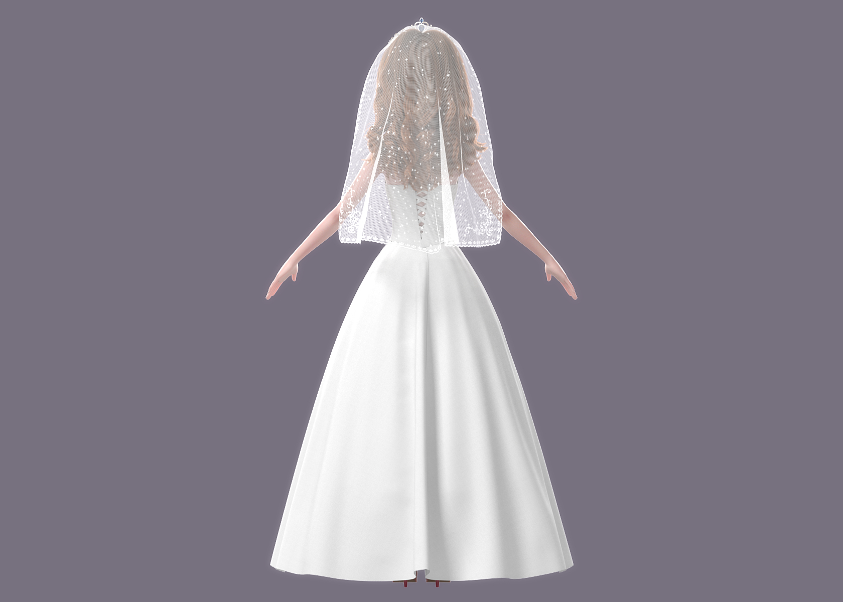 3D cartoon bride rigged character - TurboSquid 1420230