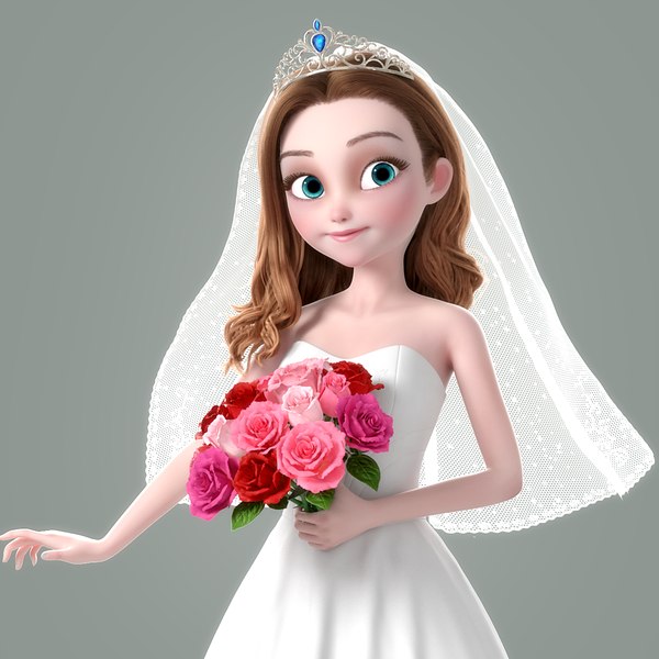 Cartoon bride norig model - TurboSquid 1411921