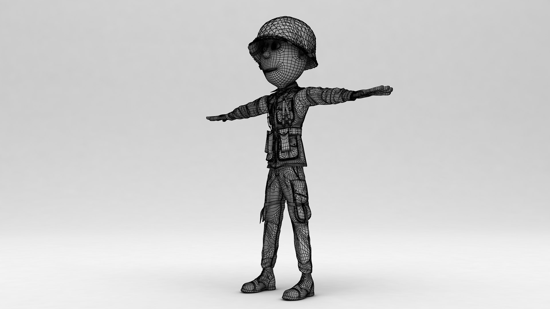 Cartoon Soldier 3D Model - TurboSquid 1833368
