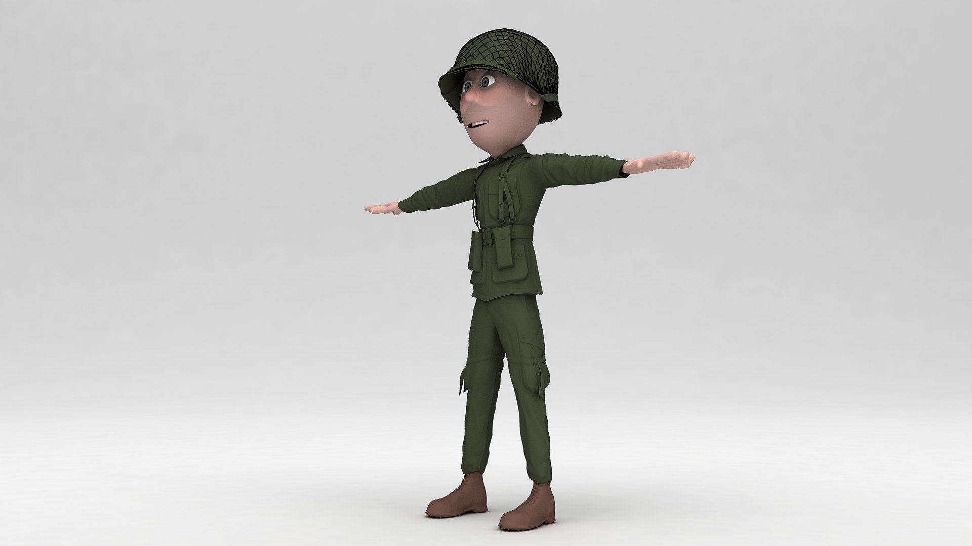 Cartoon Soldier 3D Model - TurboSquid 1833368