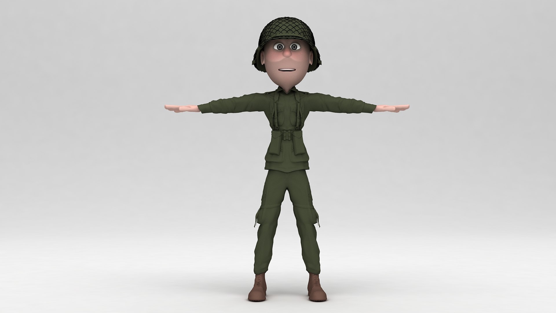 Cartoon Soldier 3D Model - TurboSquid 1833368