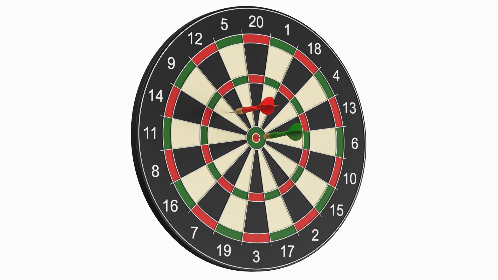 3D Dart Board With Darts 01 - TurboSquid 2133636