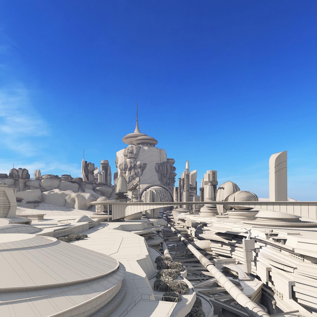 3D Future City Desert Model - TurboSquid 2269848