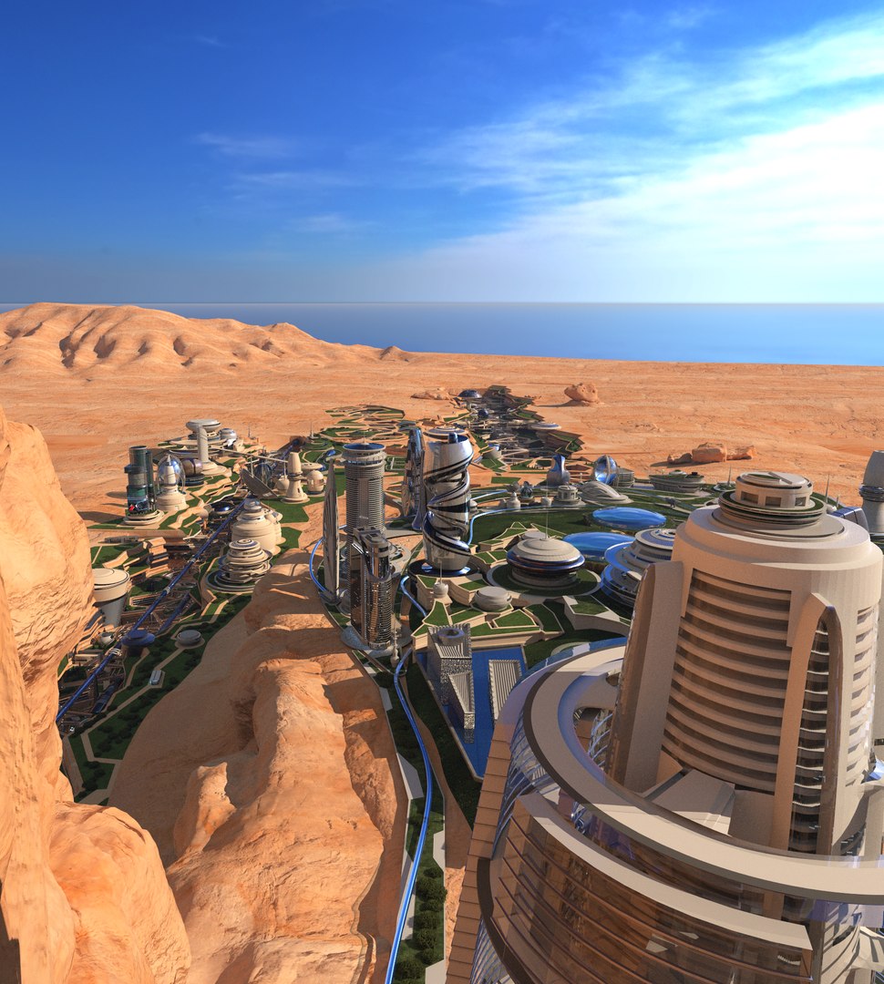 3D Future City Desert Model - TurboSquid 2269848