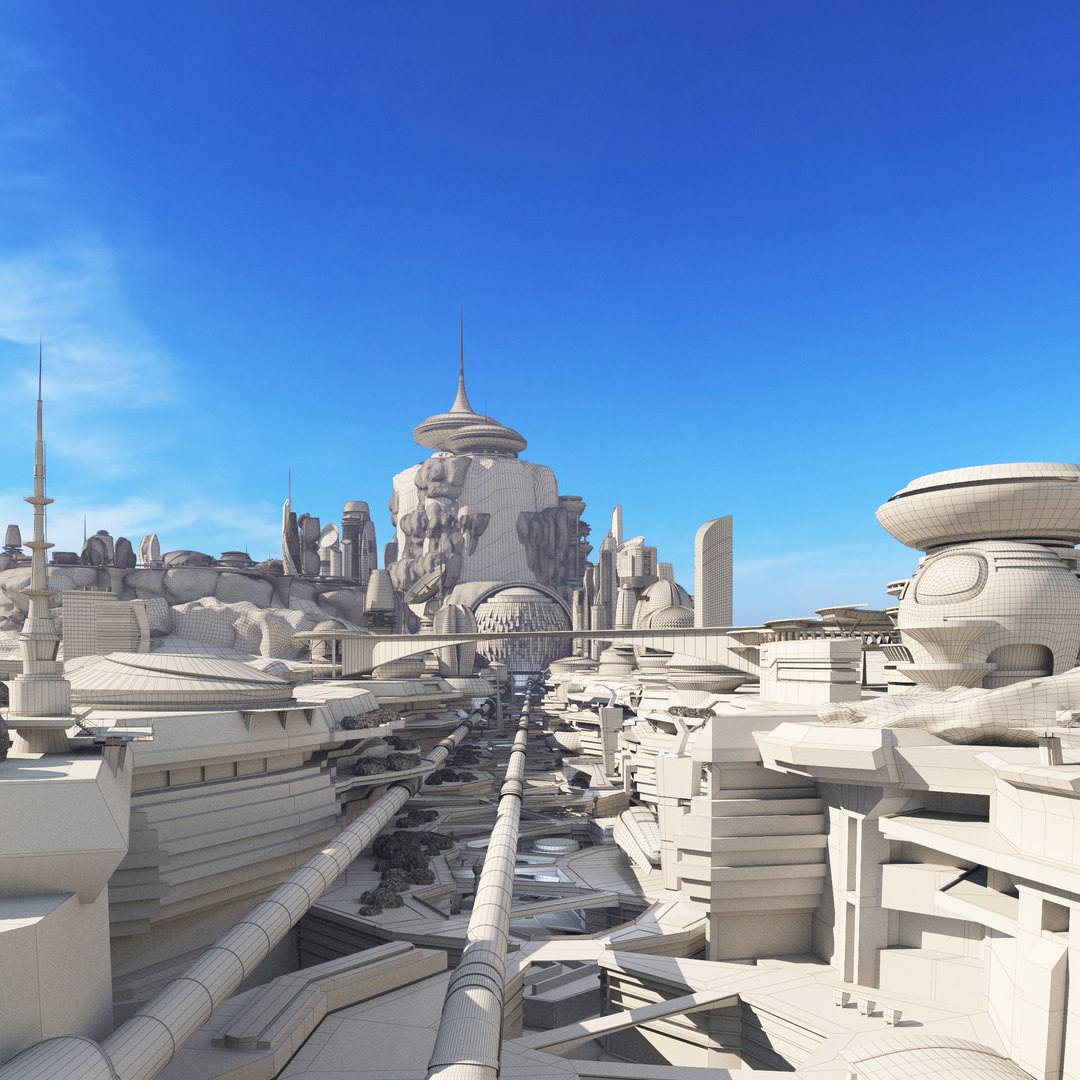 3D Future City Desert Model - TurboSquid 2269848