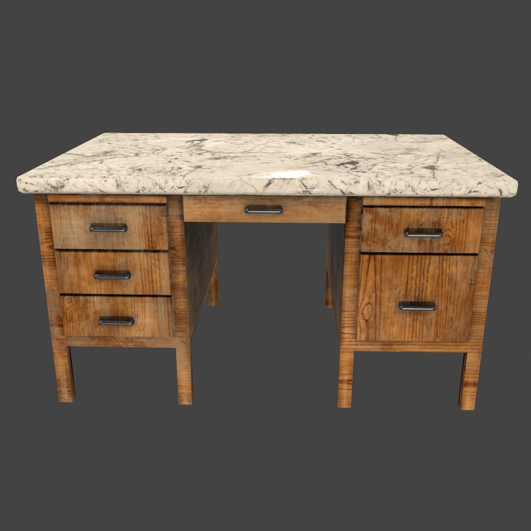 Desk Model - TurboSquid 1288539