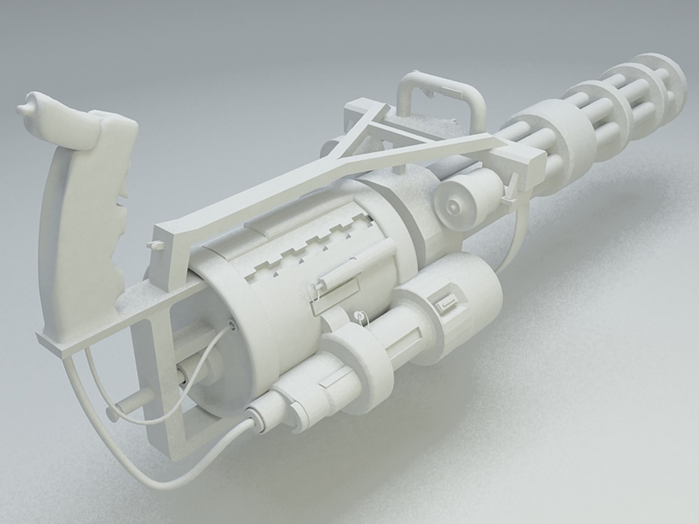 Minigun Gun 3d Model