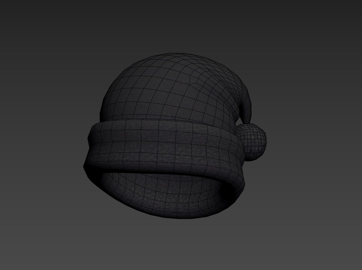 3D Hat061 Black Nightcap - TurboSquid 2337693