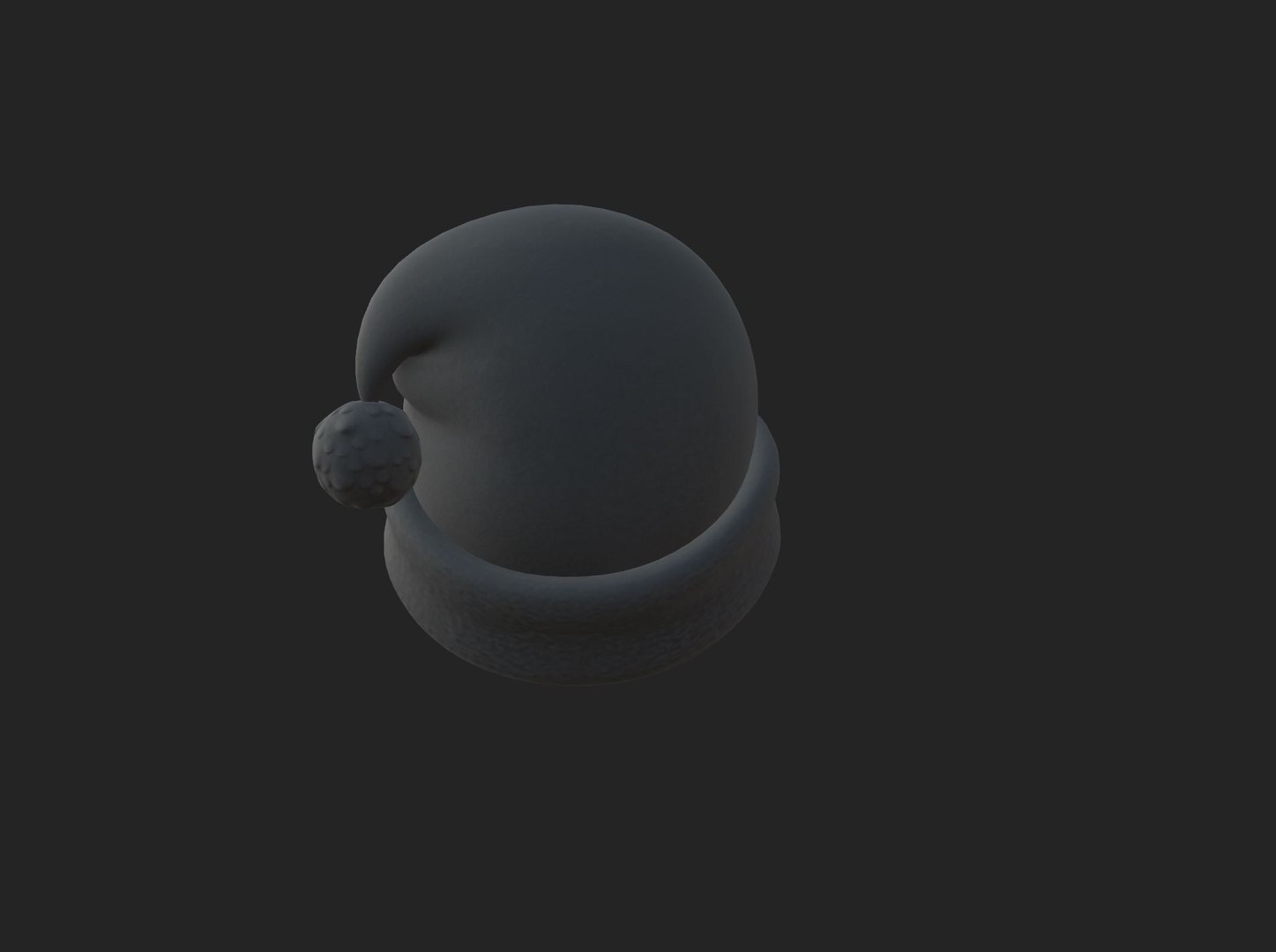 3D Hat061 Black Nightcap - TurboSquid 2337693