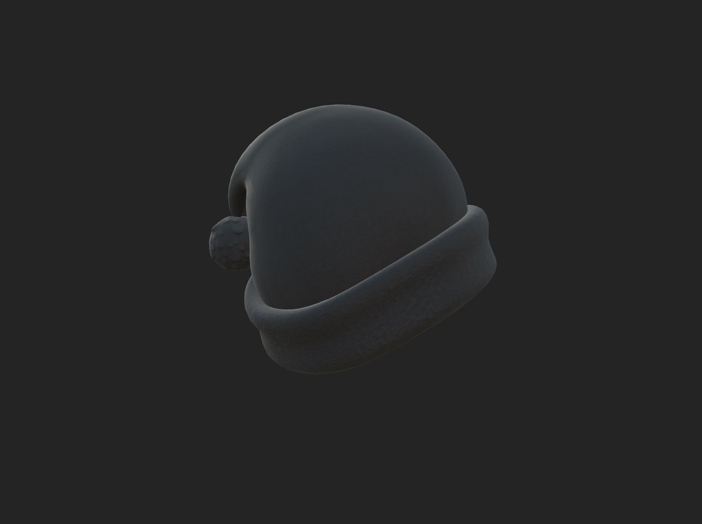 3D Hat061 Black Nightcap - TurboSquid 2337693