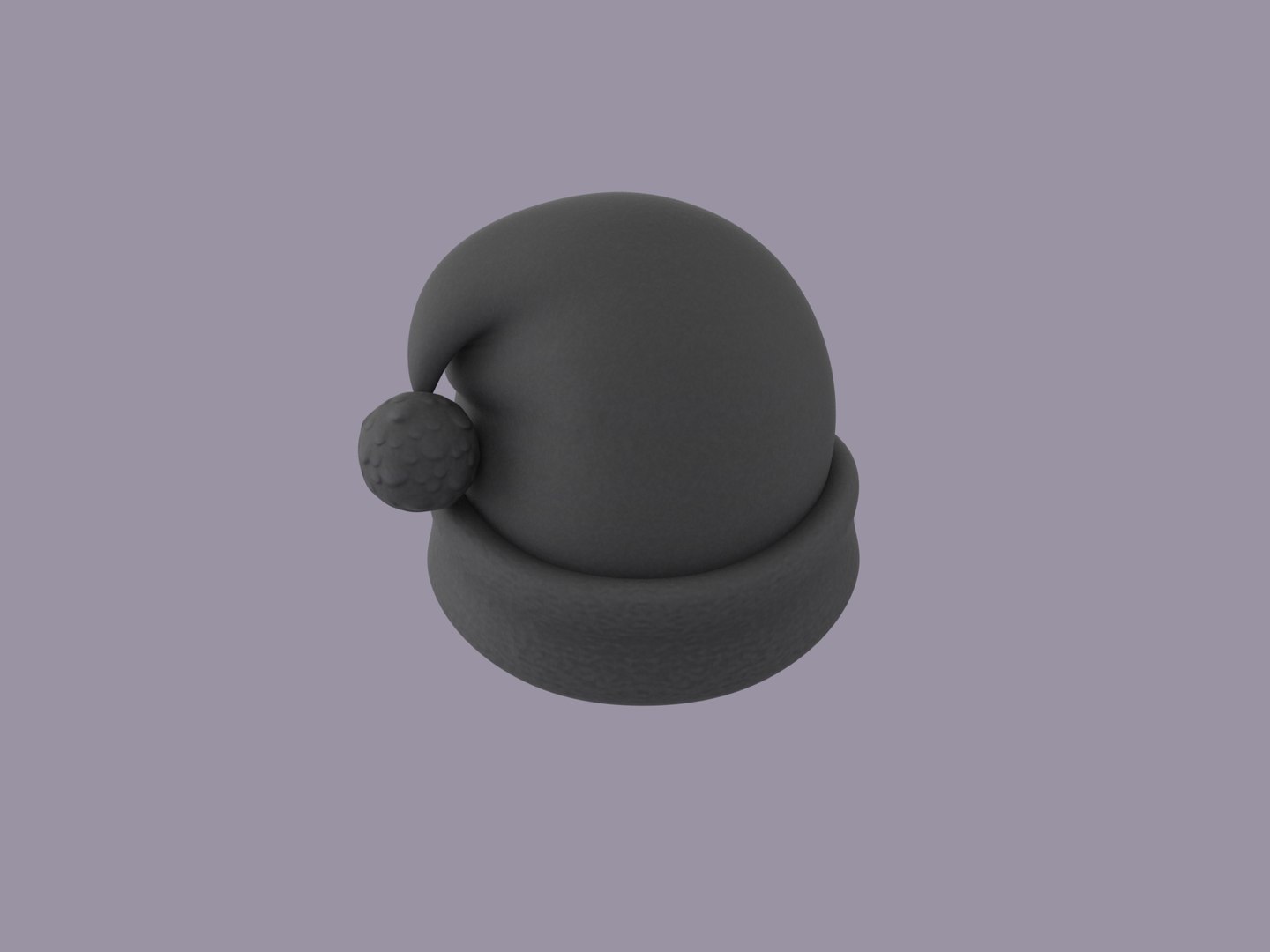 3D Hat061 Black Nightcap - TurboSquid 2337693
