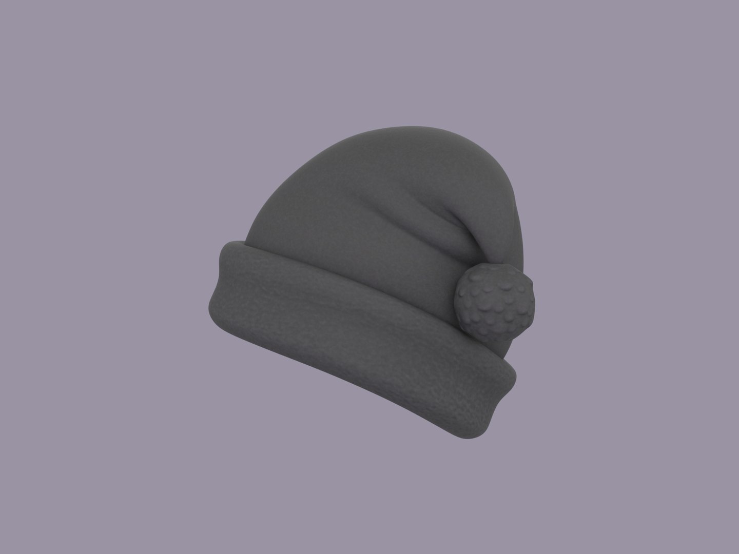 3D Hat061 Black Nightcap - TurboSquid 2337693