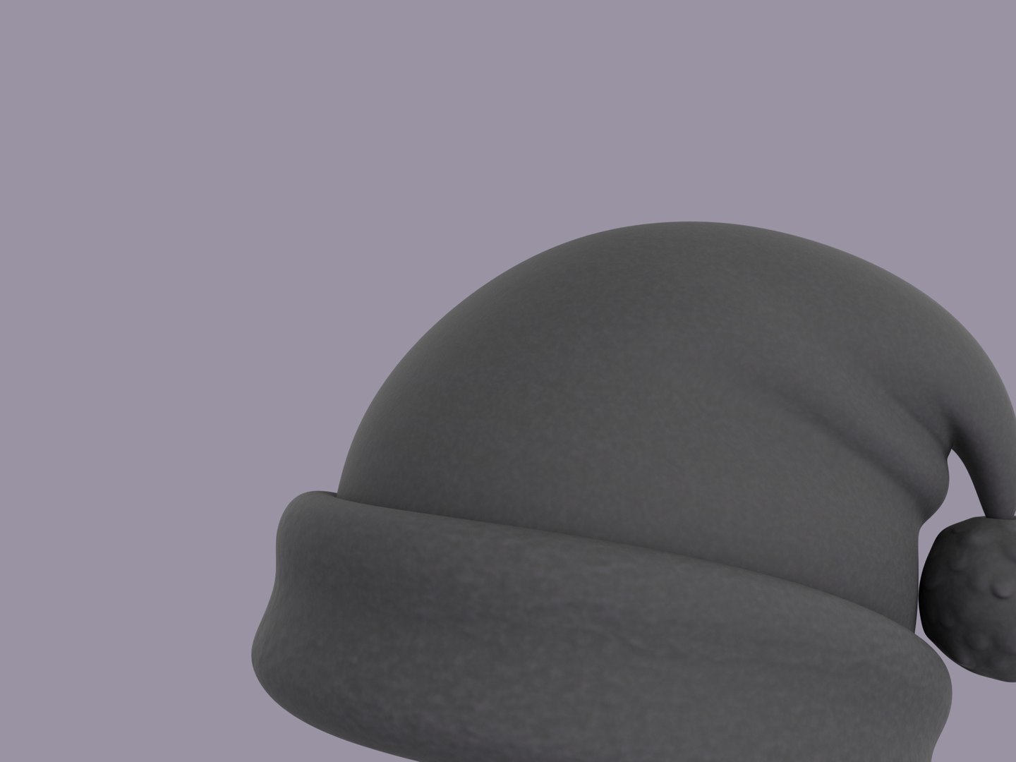 3D Hat061 Black Nightcap - TurboSquid 2337693